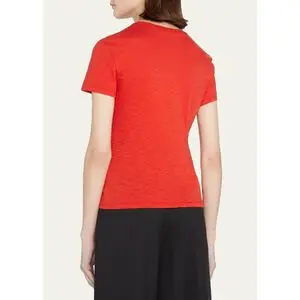Theory Tiny Tee 2 Organic Cotton Top - Peach