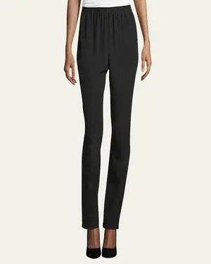 Eskandar Slim-leg Silk Trousers
