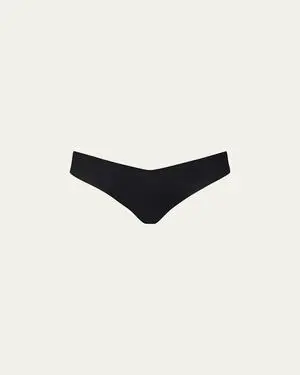 Commando Classic Solid Thong Black