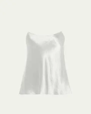Vince Satin Scoop-neck Cami - Champagne
