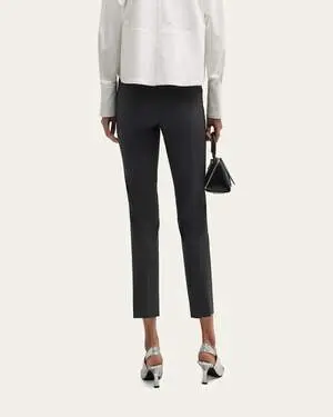 Theory Treeca Good Wool Cropped Pants
