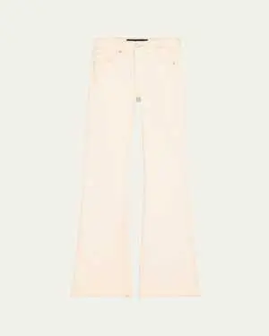 Veronica Beard Beverly High-rise Flare Jeans - Ecru