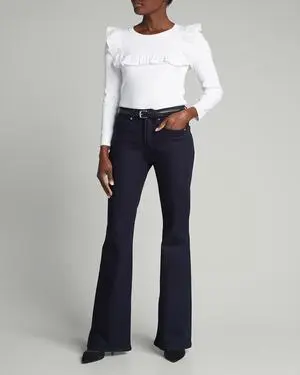 Veronica Beard Beverly High-rise Flare Jeans - Indigo