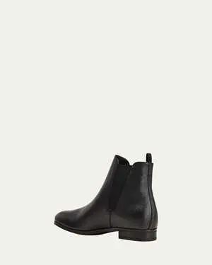 Prada Saffiano Leather Chelsea Boots - Black