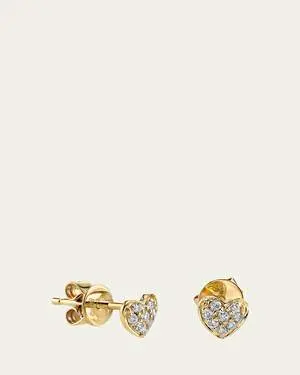SYDNEY EVAN 14k Diamond Heart Stud Earring
