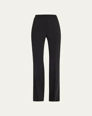 Akris Farrah Boot-cut Wool Pants - Black
