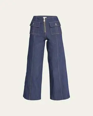 Cinq À Sept Azure Stitched Pants