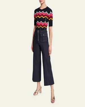 Cinq À Sept Azure Stitched Pants