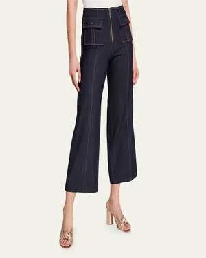 Cinq À Sept Azure Stitched Pants