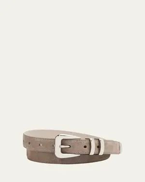 Brunello Cucinelli Suede Western Belt - Brown