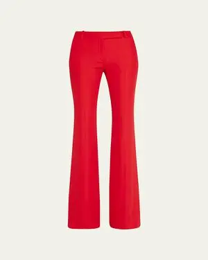 Alexander McQueen Classic Suiting Boot-cut Pants - Black