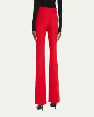Alexander McQueen Classic Suiting Boot-cut Pants - Black