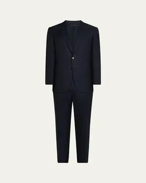 Brioni Men's Brunico Solid Two-Piece Suit Navy