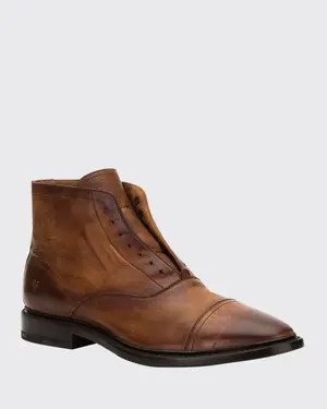 THE FRYE COMPANY Men's Paul Lace-Up Leather Boots - Brown