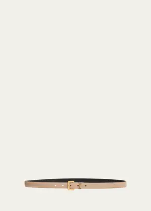 Saint Laurent Saint Laurent YSL Monogram Leather Belt Damageblackgold