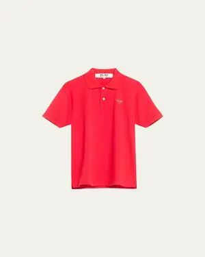 Comme Des Garçons Polo Shirt With Heart - Red