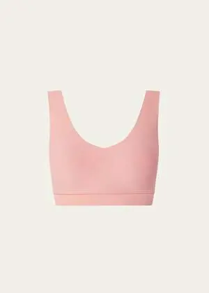 Chantelle Soft Stretch Padded Crop Top Soft Bra Candlelight Peach