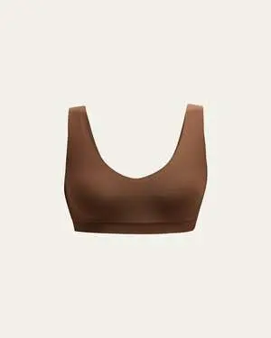 Chantelle Soft Stretch Padded Crop Top Soft Bra Walnut