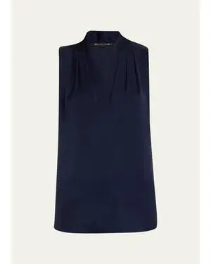 Kobi Halperin Mila Sleeveless Silk-stretch Top - Midnight