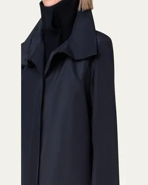 Akris Storm System Double-breasted Coat - Black