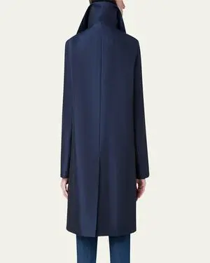 Akris Storm System Double-breasted Coat - Black