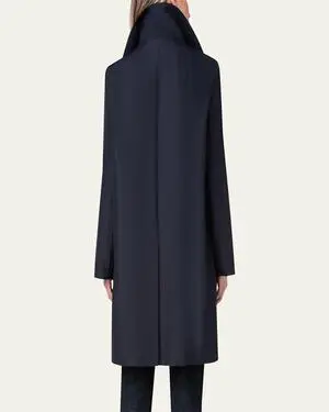 Akris Storm System Double-breasted Coat - Black