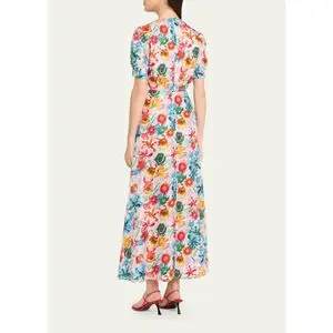 Saloni Lea Printed Maxi Dress