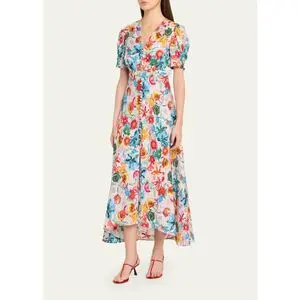 Saloni Lea Printed Maxi Dress
