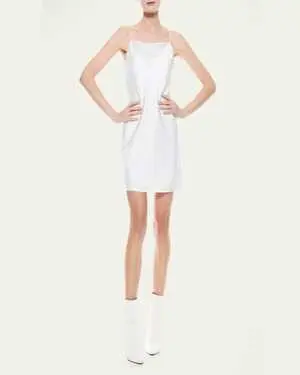 Alice + Olivia Harmony Mini Slip Dress - Off White