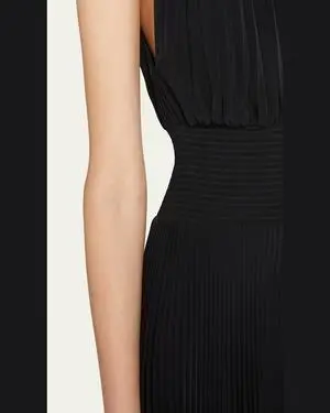 A.L.C. Renzo Pleated Halter Dress