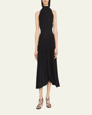 A.L.C. Renzo Pleated Halter Dress