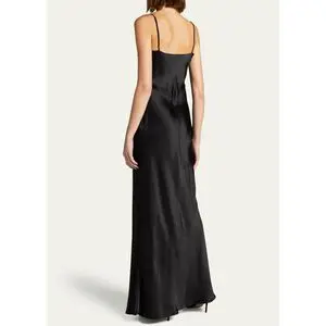 L'Agence Serita Silk Maxi Dress - Black