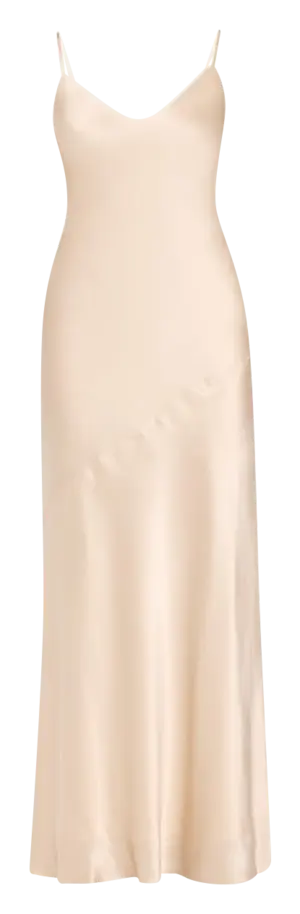 L'Agence Serita Silk Maxi Dress Champagne