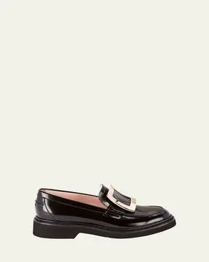 ROGER VIVIER Viv Rangers Buckle Loafers - Nero