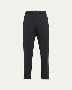 Giorgio Armani Basic Wool Flat-front Trousers