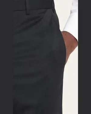 Giorgio Armani Basic Wool Flat-front Trousers