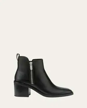 3.1 Phillip Lim Alexa Leather Double-zip Ankle Booties