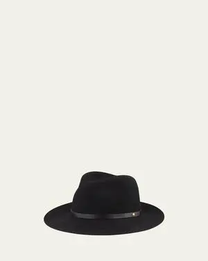 Rag & Bone Floppy Brim Wool Fedora Hat - Black