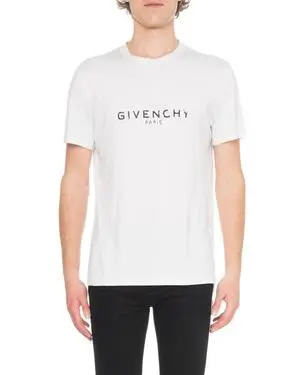 Givenchy Men's Distressed Logo T-Shirt - White