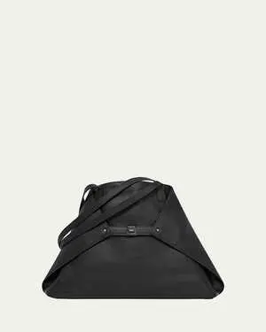 Akris Ai Medium Leather Tote Bag - Black