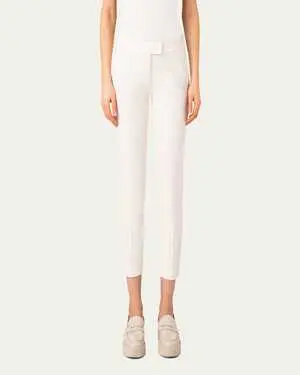 Akris Frankie Stretch-cotton Cropped Pants - Cream