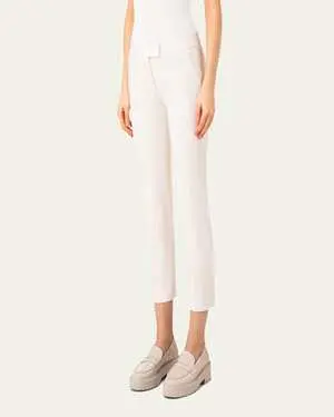 Akris Frankie Stretch-cotton Cropped Pants - Cream
