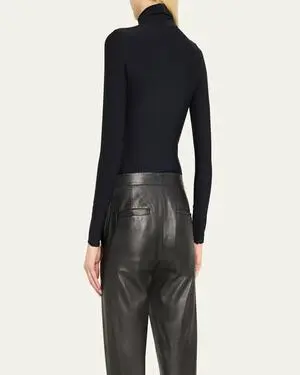 Commando Butter Turtleneck Bodysuit - Black