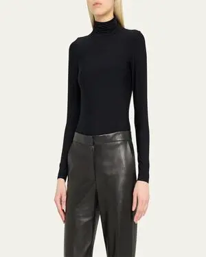 Commando Butter Turtleneck Bodysuit - Black