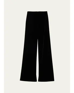 Rickie Freeman For Teri Jon Mid-rise Velvet Pants