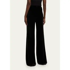 Rickie Freeman For Teri Jon Mid-rise Velvet Pants