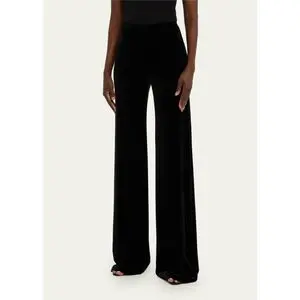 Rickie Freeman For Teri Jon Mid-rise Velvet Pants