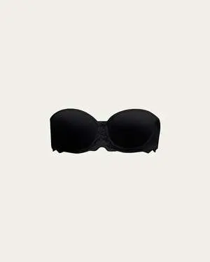 Simone Perele Caresse Strapless Plunge Bra - Black