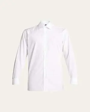 Bergdorf Goodman Solid Poplin Dress Shirt - White