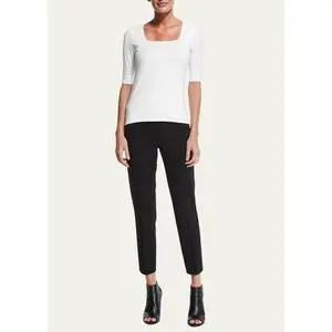 Akris Frankie Slim-leg Ankle Pants